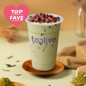 Nishio Matcha Milk Tea with Red Bean | Tealive